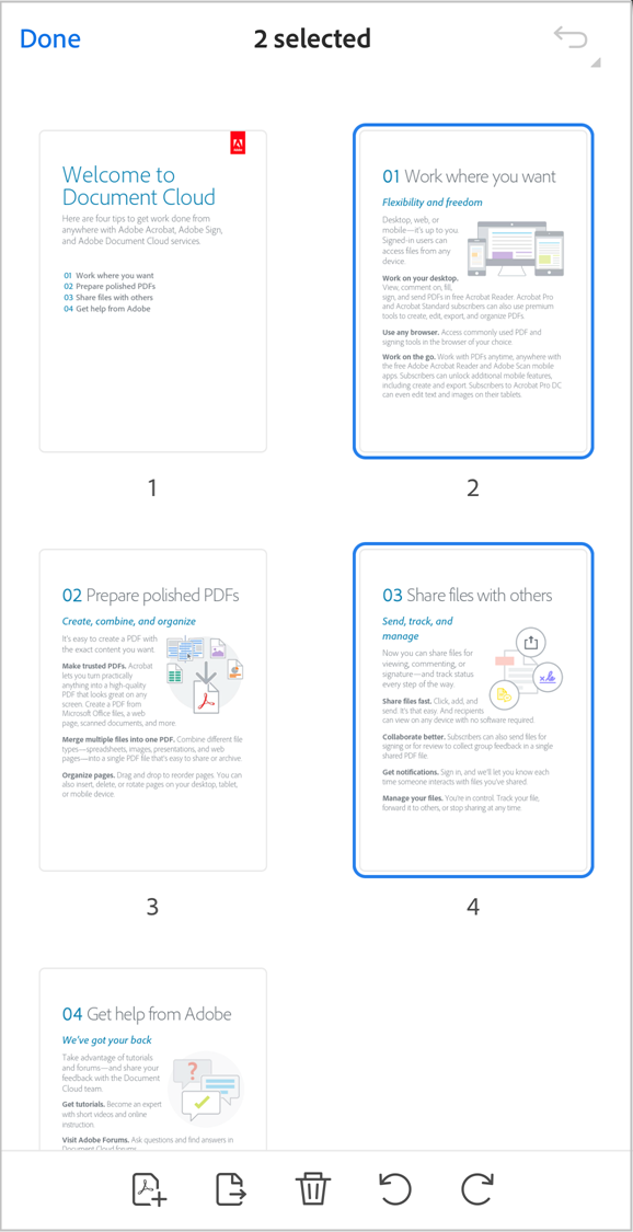 在 Acrobat Reader iOS 上处理 PDF：新体验
