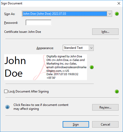 Sign a PDF using your signature (Acrobat Pro XI)