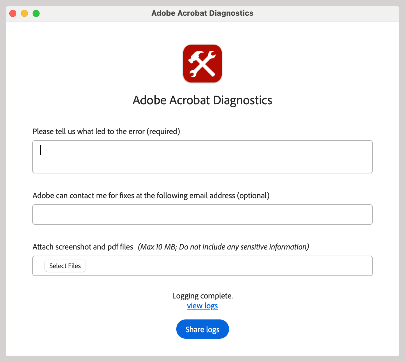 Adobe Acrobat Diagnostics