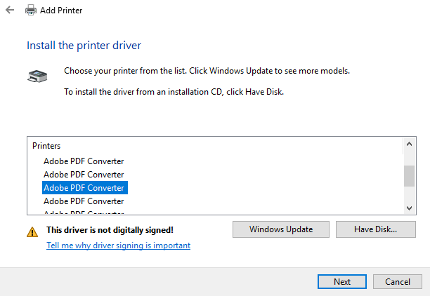 Adobe PDF Printer Is Missing Manually Install PDF Printer