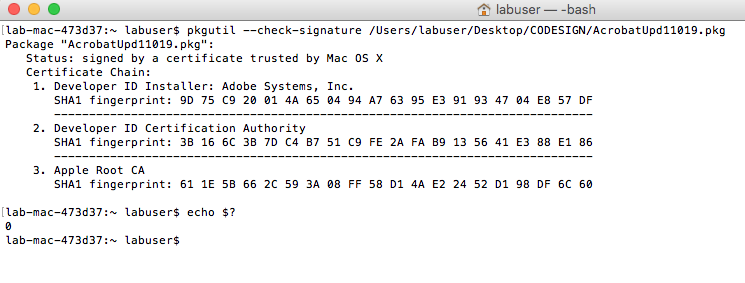 Mac package certificate has expired for Adobe Acrobat or Reader