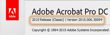 Identify the product and its version for Acrobat and Reader
