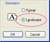 Print horizontal or vertical pages using Acrobat or Reader