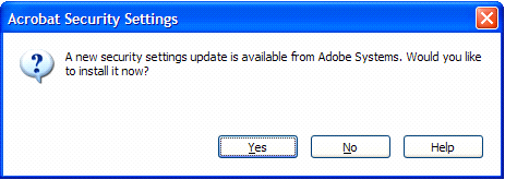 Security warning and trusting a PDF document in Acrobat and Reader