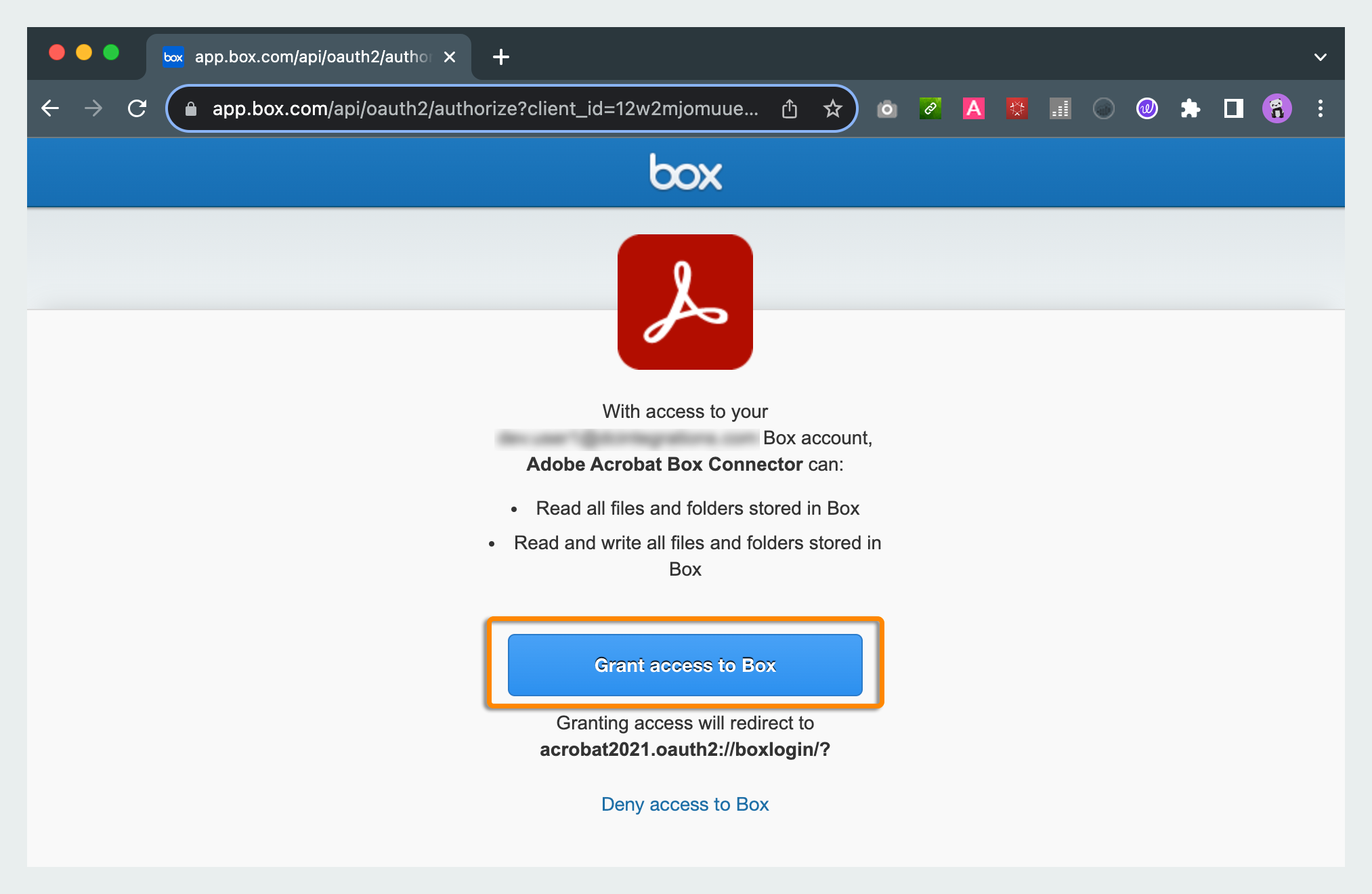 Access your Box files in Acrobat/Reader