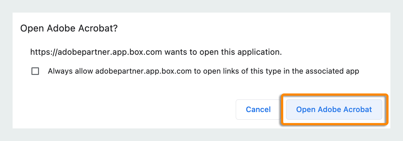 Access your Box files in Acrobat/Reader
