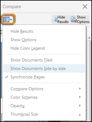 Compare two versions of a PDF file in Adobe Acrobat
