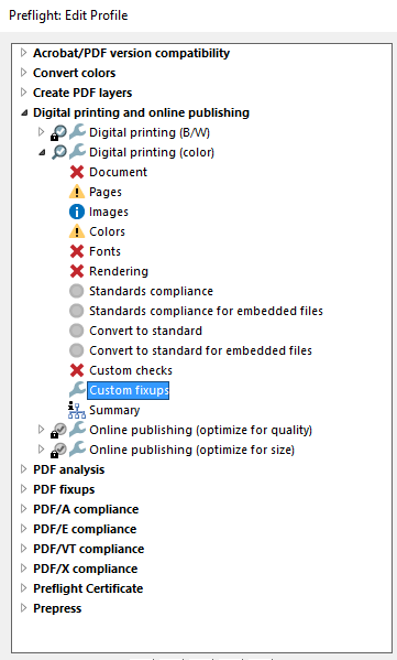 Correcting problem areas with the Preflight tool (Acrobat Pro)