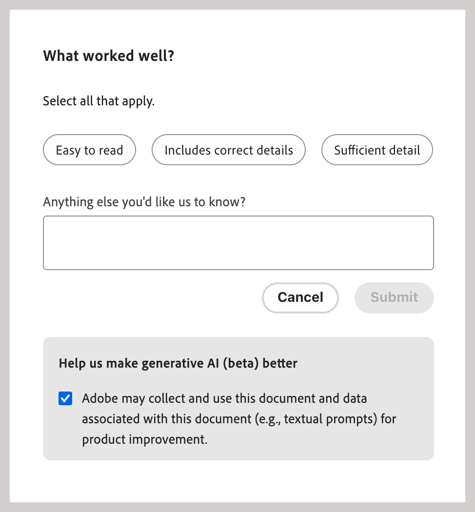 React to the content responses