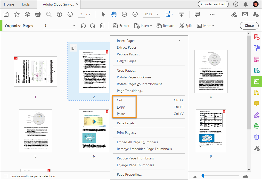 Rotate, move, delete, and renumber PDF pages in Adobe Acrobat