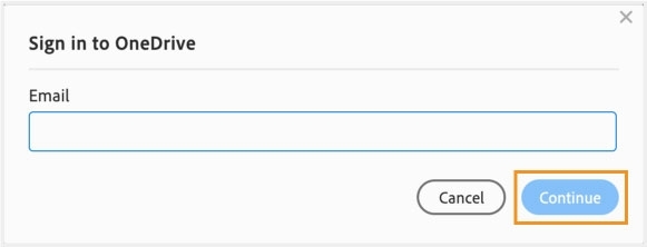 Access your OneDrive files in Acrobat/Reader