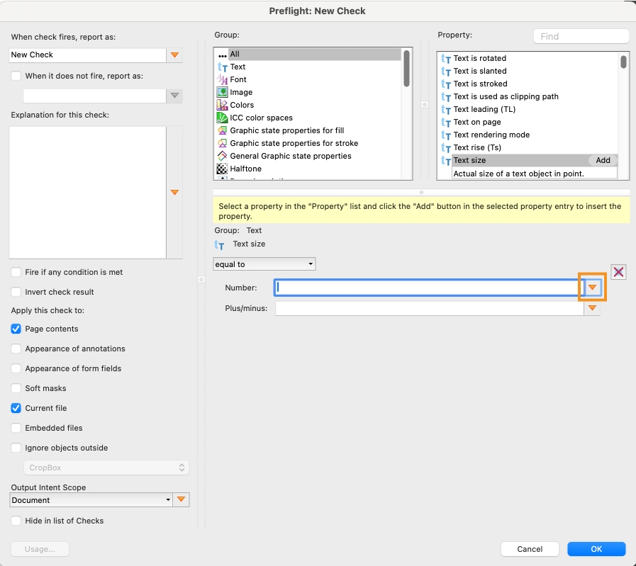Preflight variables (Acrobat Pro)
