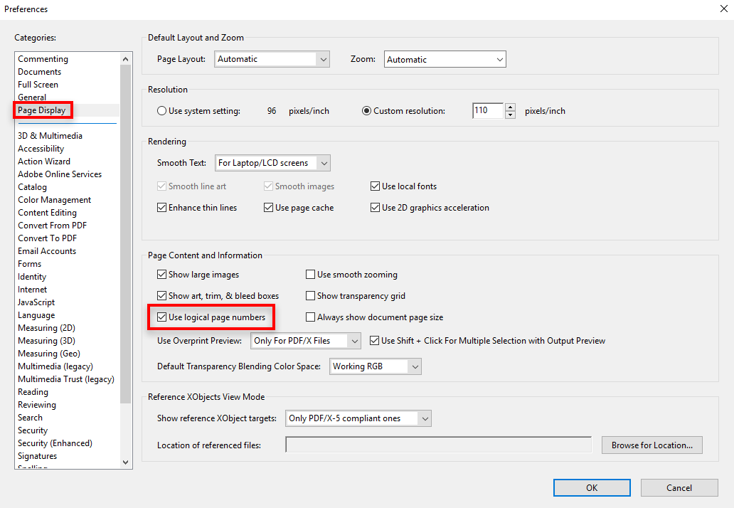 Navigating PDF pages, Adobe Acrobat
