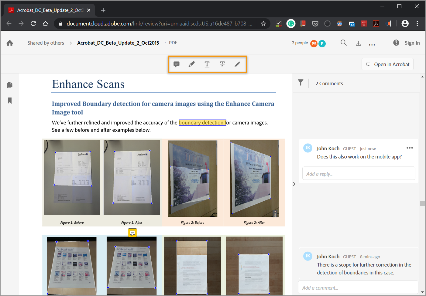Participating in a PDF review, Adobe Acrobat