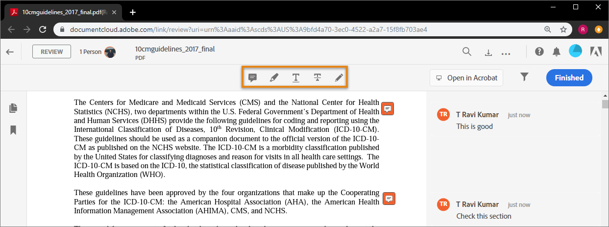 Participating in a PDF review, Adobe Acrobat