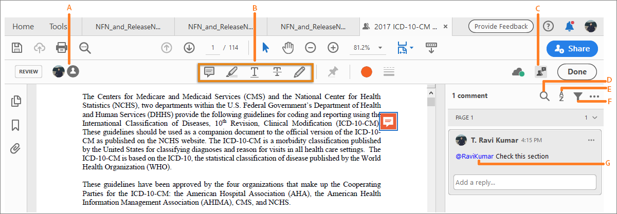 Participating in a PDF review, Adobe Acrobat