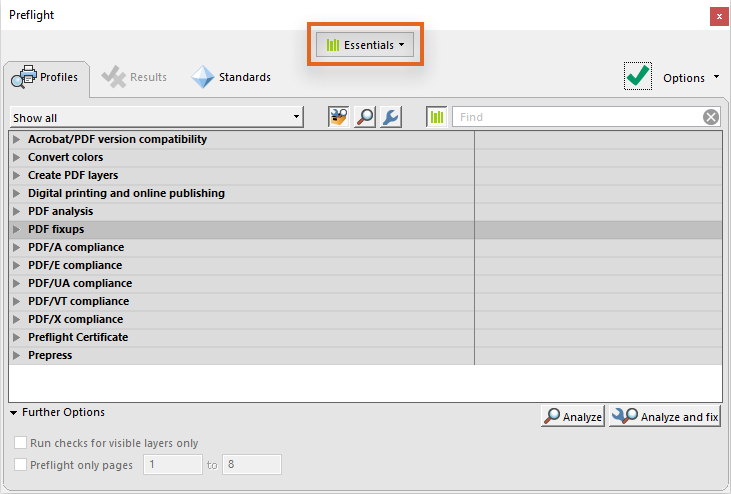 Preflight Libraries (Acrobat Pro)