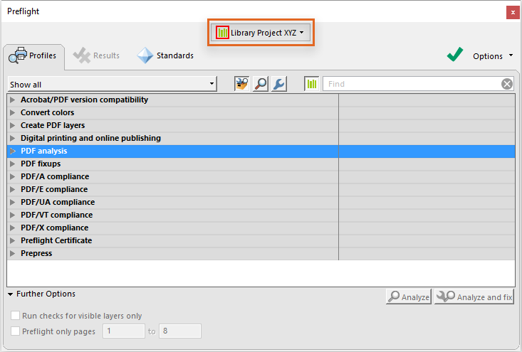 Preflight Libraries (Acrobat Pro)
