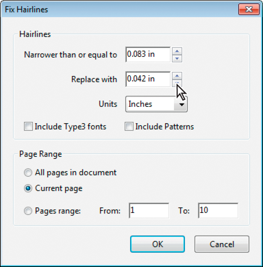 Printer marks and hairlines (Adobe Acrobat Pro)