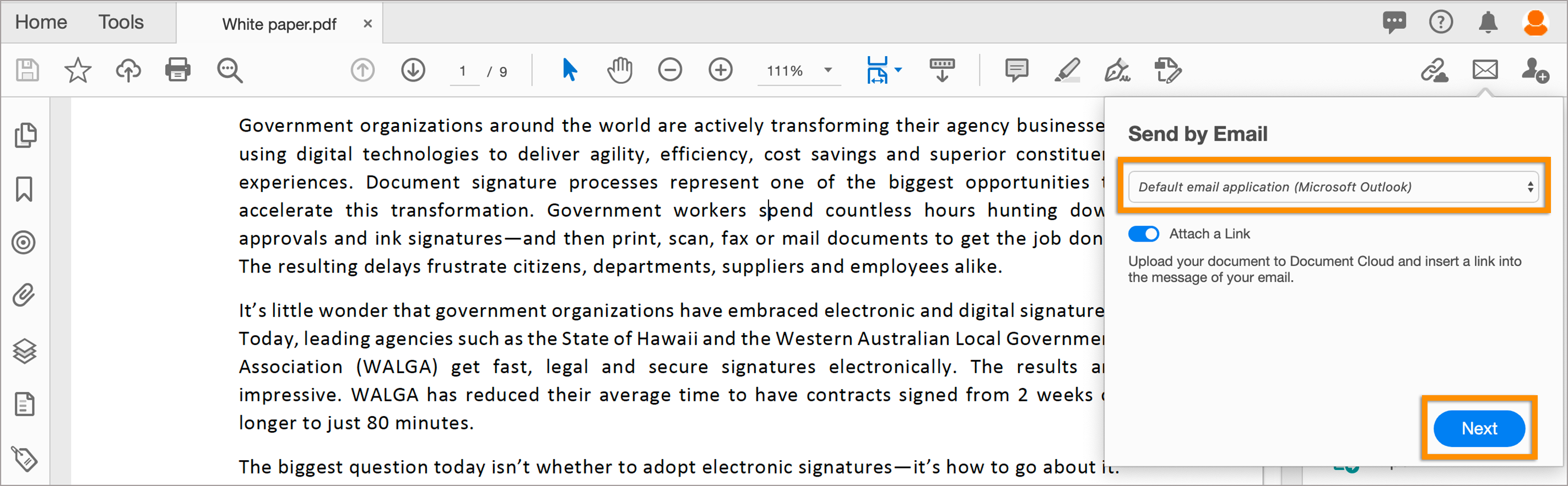 How To Send A PDF By Email From Acrobat