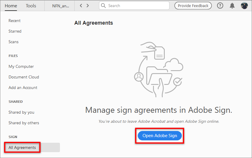 Send documents for signature, Adobe Acrobat Reader DC