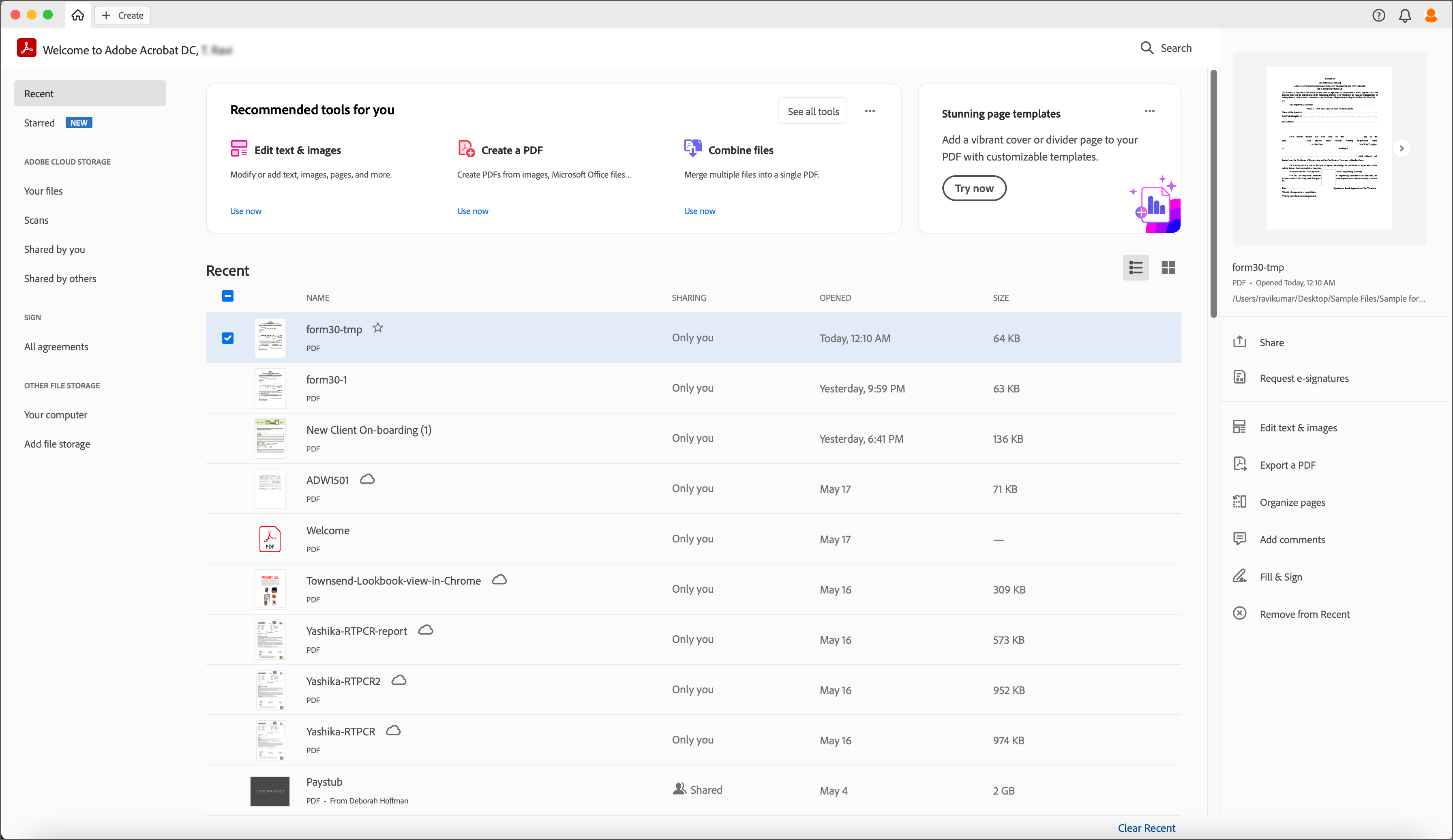 New features summary | July 2022 release of Acrobat