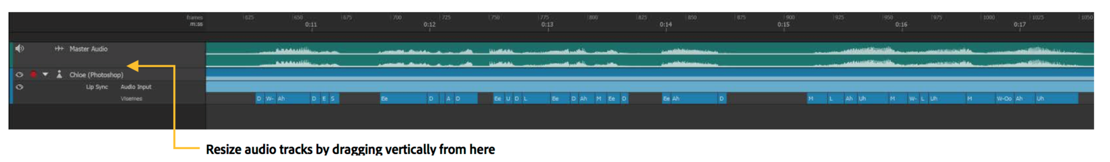 Refine a recorded performance in Adobe Character Animator
