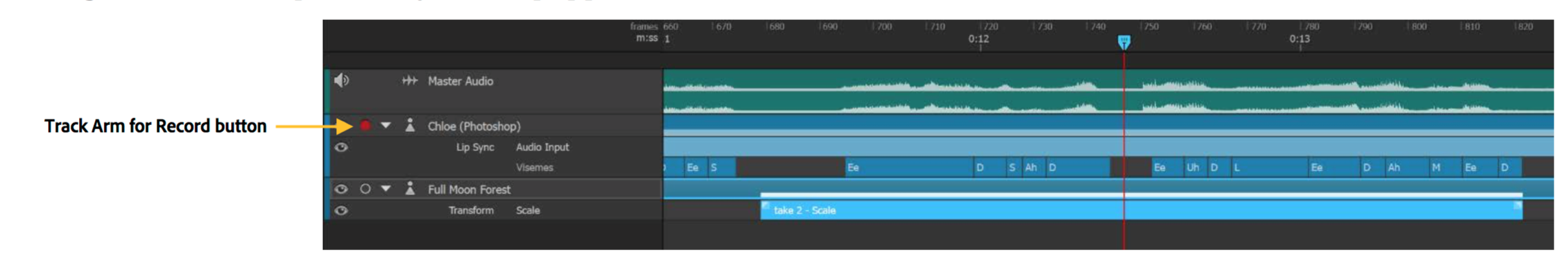 Record and playback scenes in Adobe Character Animator