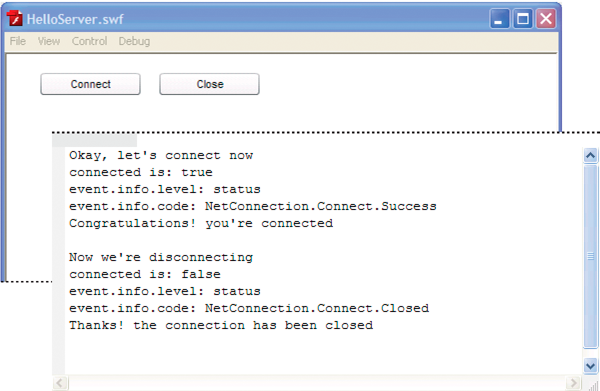 Connecting to the server