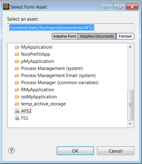 Form set in AEM Forms