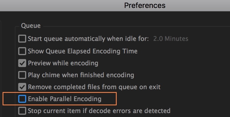 Unable to Export After Effects Composition using Adobe Media Encoder