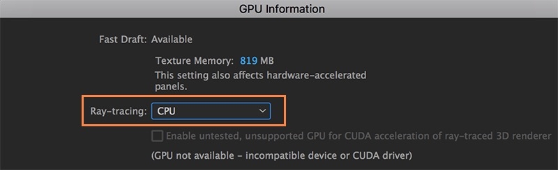 Unable to allocate memory error | After Effects