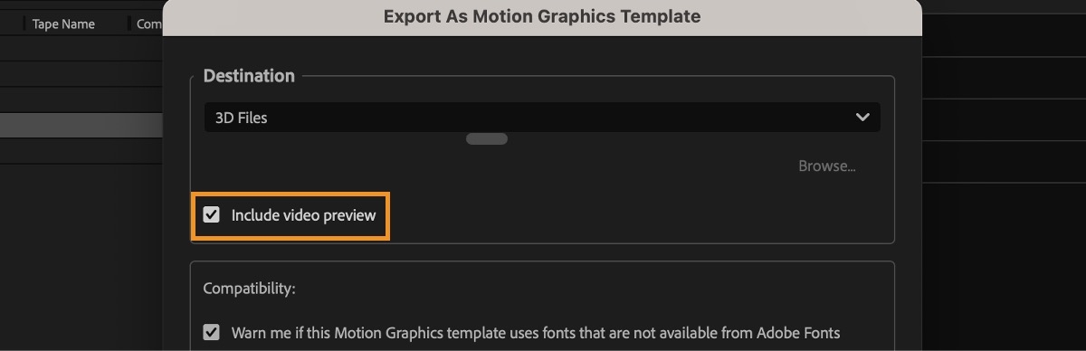 Create Motion Graphics templates with Essential Graphics panel