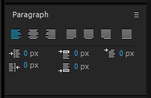 Formatting paragraphs and the After Effects Paragraph panel