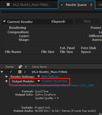 Using the GoPro CineForm codec in After Effects
