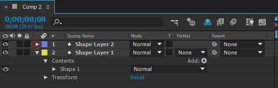Adjust layer properties in After Effects