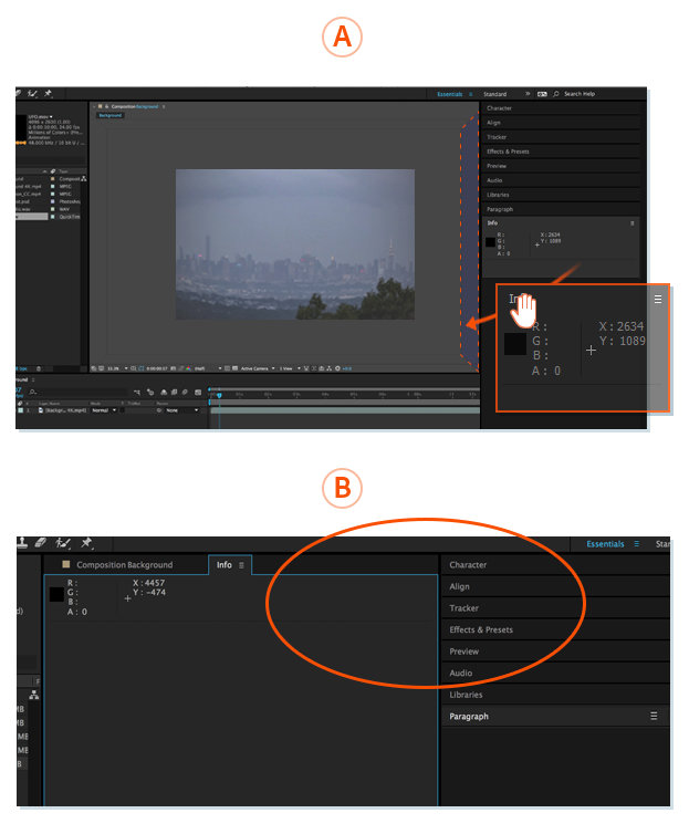 Working with stacked panel groups