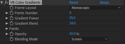 Apply immersive video effects