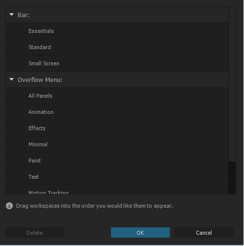Workspaces, panels, and viewers in After Effects