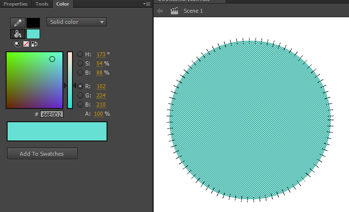 Color Panel in Animate
