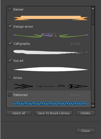 Creating paint brushes