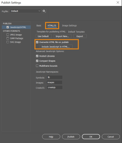 Create HTML5 Canvas documents in Animate