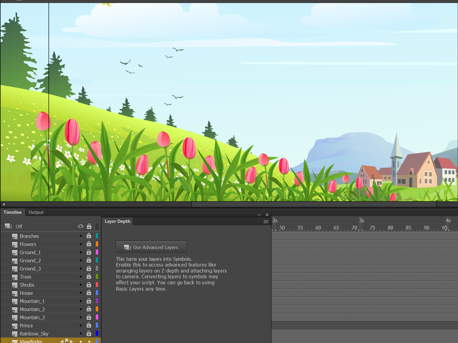 Create timeline layers with Animate CC