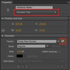 Using Adobe Fonts in Animate