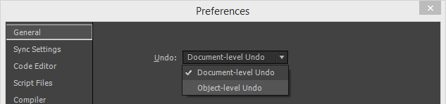 Undo, redo, and the History panel in Animate