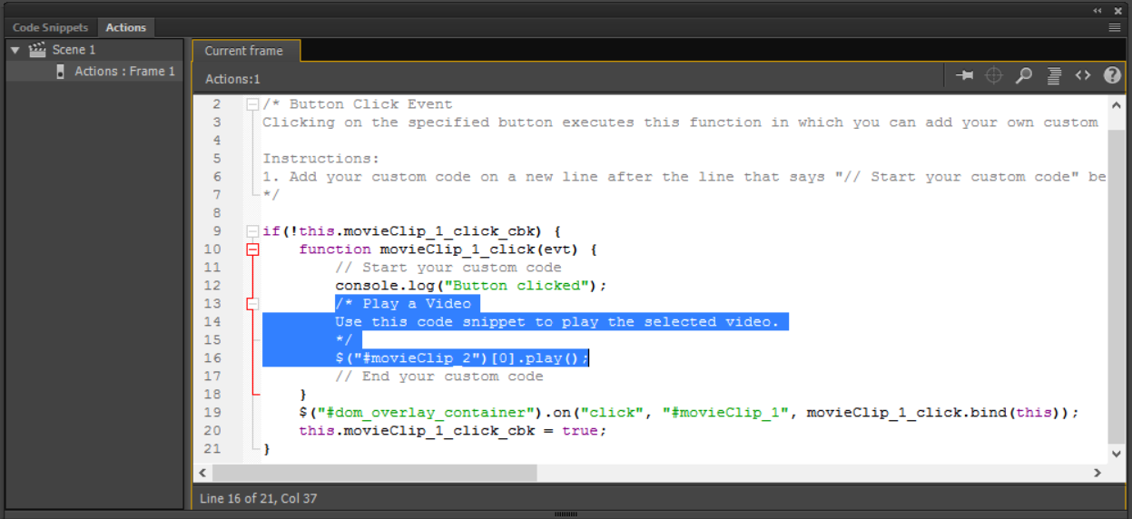 Components in Animate