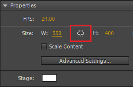 Use the Stage and Tools panel for Animate