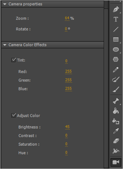 Camera in Animate CC