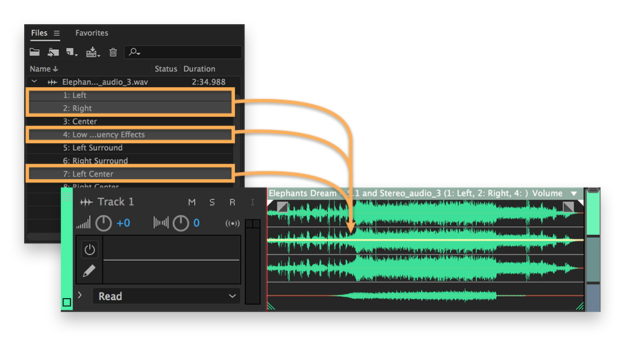 Working with multichannel audio editing workflows | บทแนะนำ Adobe Audition