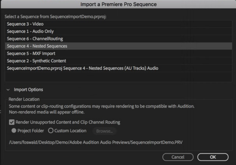 Create, open, or import audio files in Audition